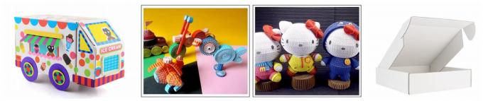 F Flute Corrugated Cardboard Sheet 3 Layers White Flute Paper