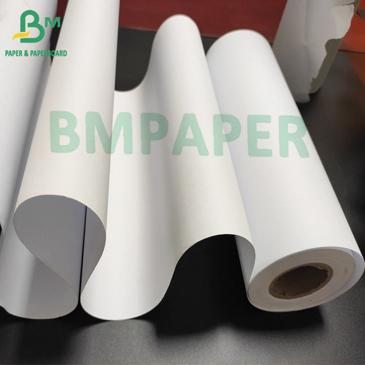 36" X 500' White Bond Plotter Paper Roll 3" Core Uncoated Smooth