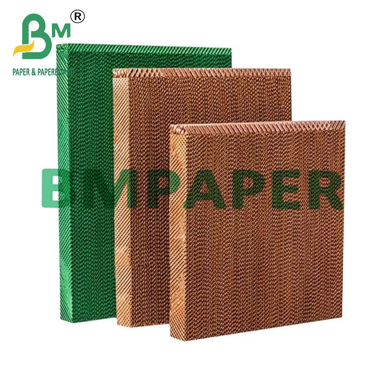 95g Brown Color Cellulose Paper Cooling Pad Wall For Poultry House ...