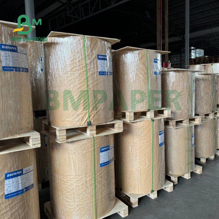 50gsm 60gsm Natural Color Kraft Paper For Takeaway Bag High Tear Strength