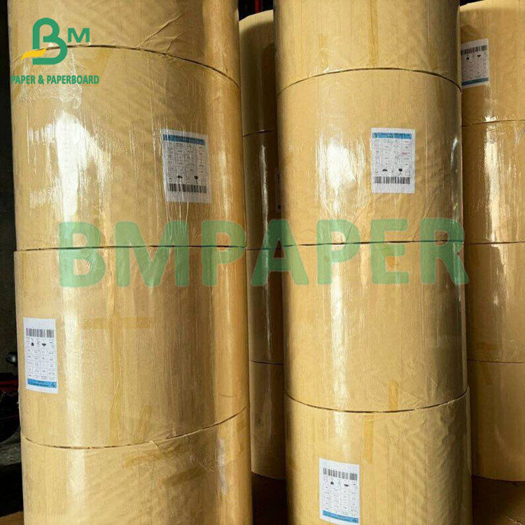 60gsm No Paper Dust Brown Bobbin Fibre Core Kraft Paper For Tape Pipe