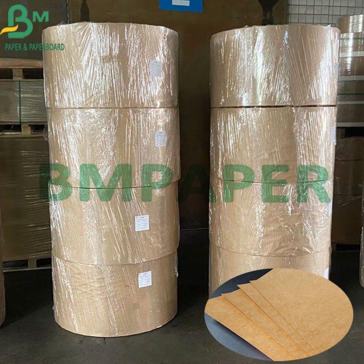 140g + 15g One Side PE Coating Food Grade Brown Kraft Papel For Food ...