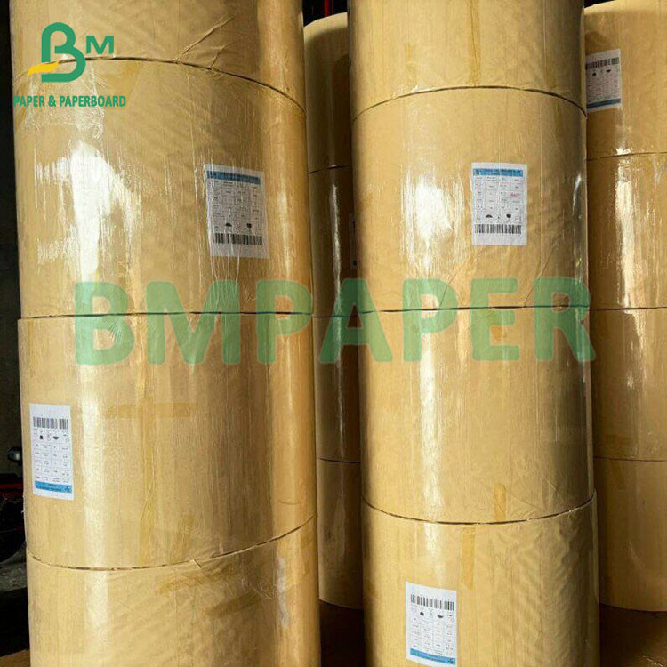 60gsm No Paper Dust Brown Bobbin Fibre Core Kraft Paper For Tape Pipe