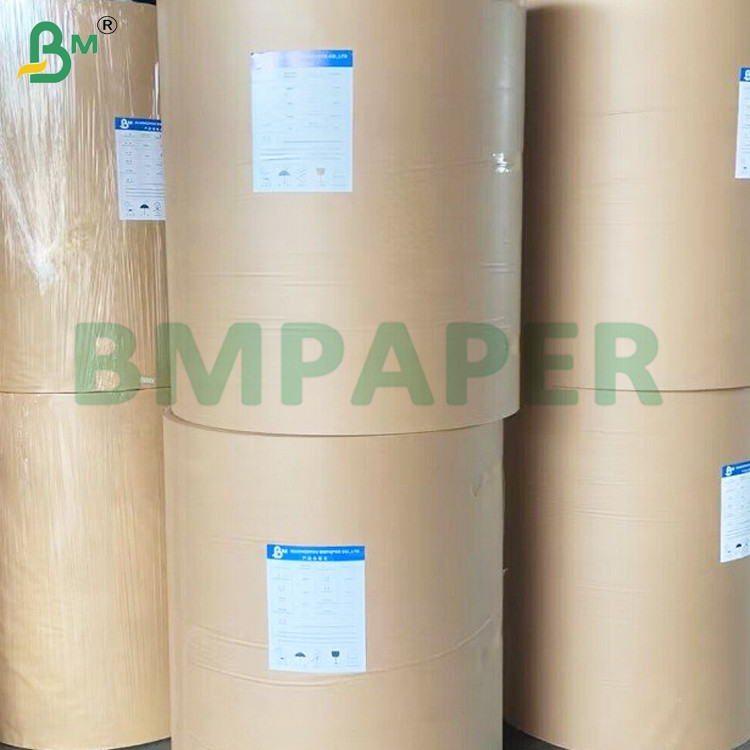 100% Wood Pulp High Stiffness Kraft Paper Rolls For Packing And Protection